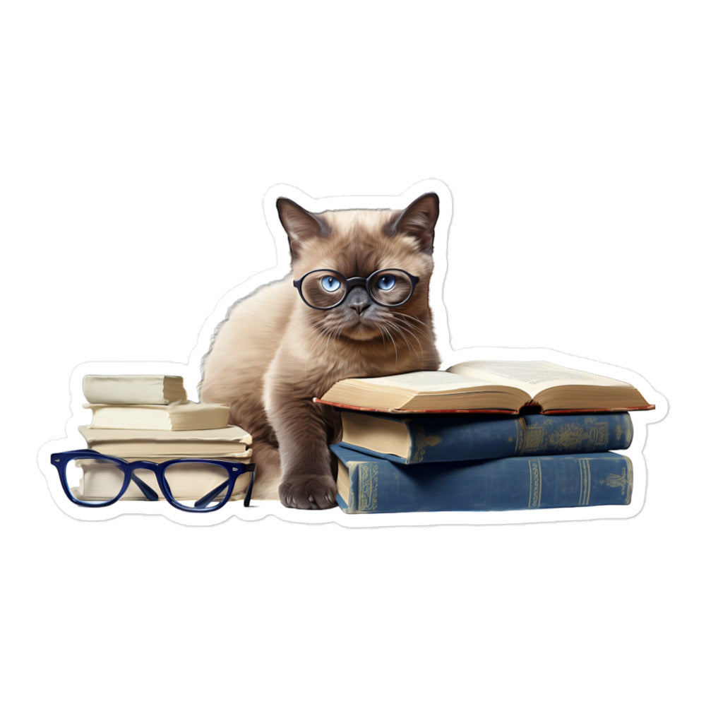 Burmese Student Sticker 🐱 from Stickerfy.ai