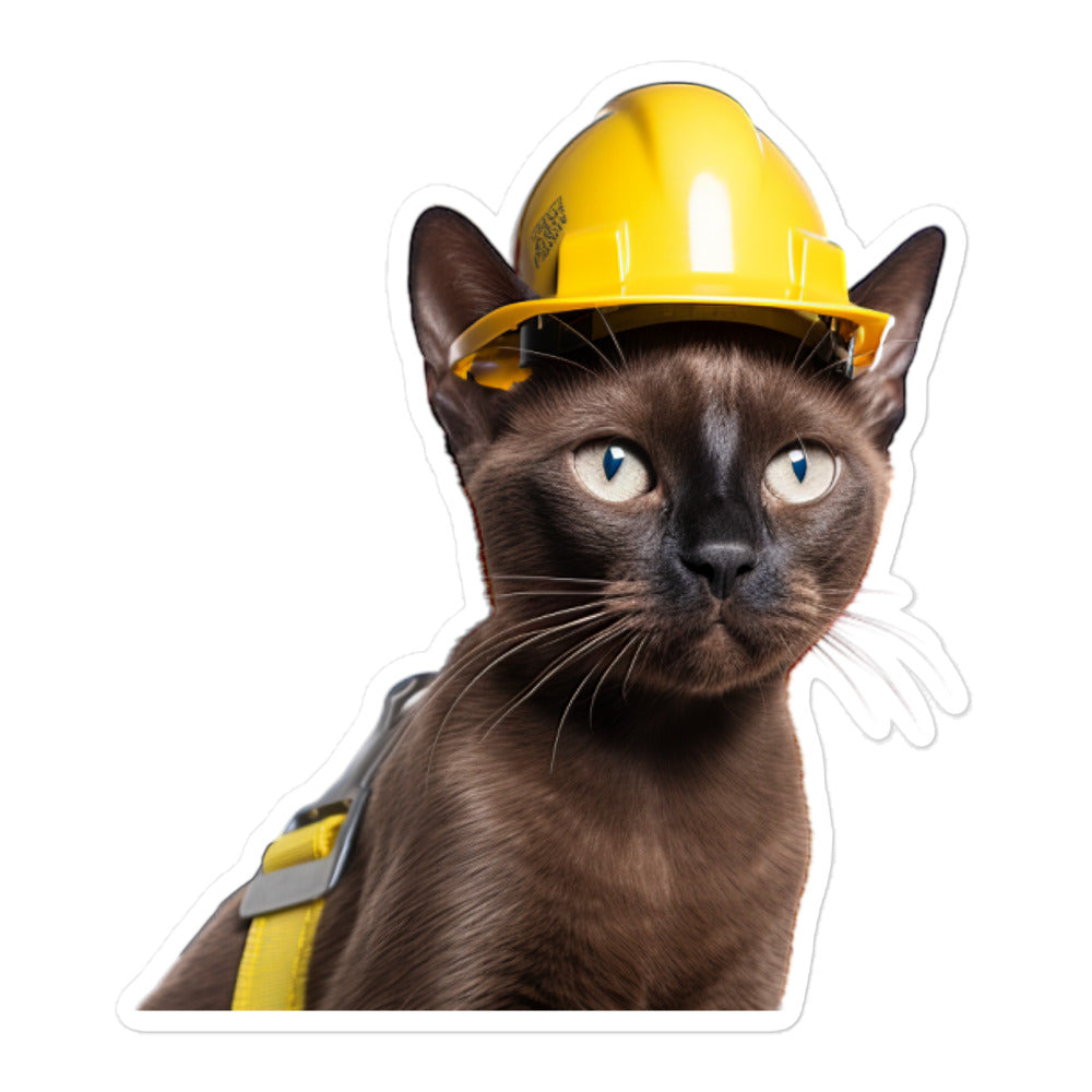 Burmese Contractor Sticker 🐱 from Stickerfy.ai