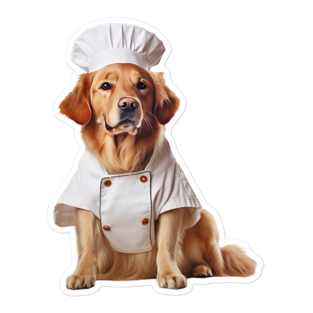Golden Retriever Chef Sticker 🐶 from Stickerfy.ai