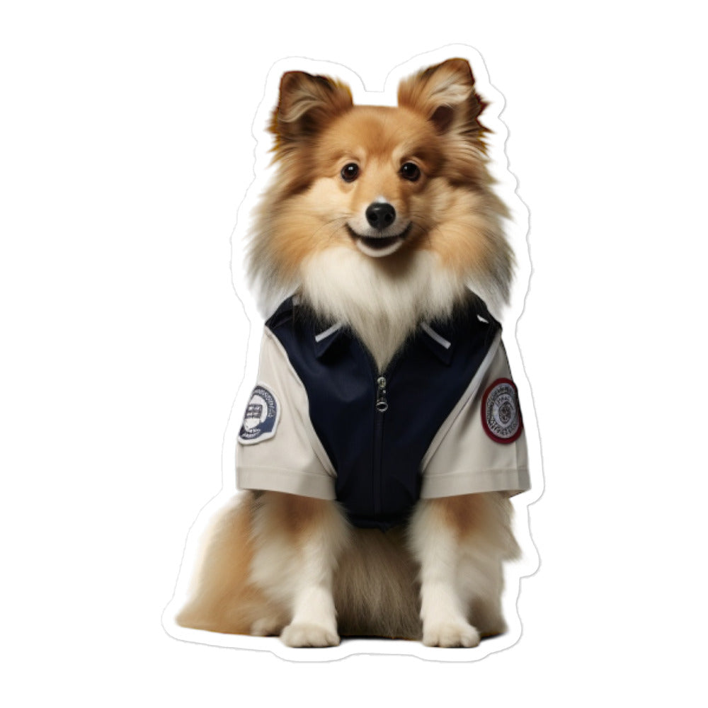 Shetland Sheepdog Security Officer Sticker 🐶 from Stickerfy.ai