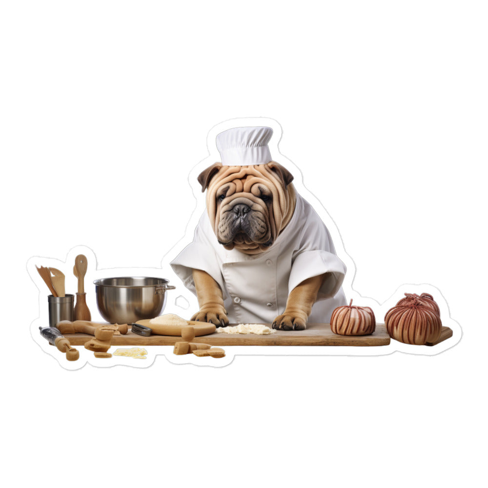 Shar Pei Chef Sticker 🐶 from Stickerfy.ai
