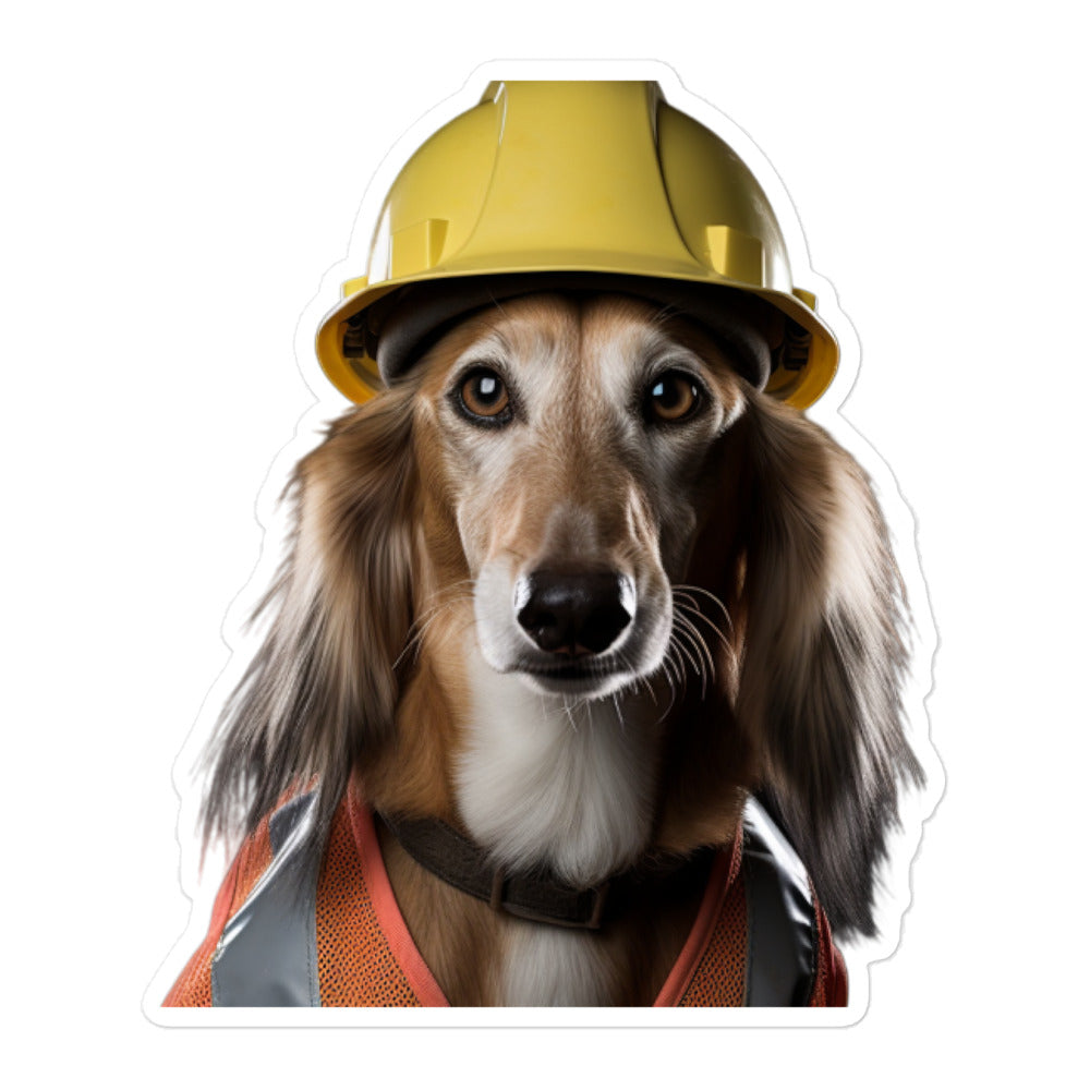 Saluki Contractor Sticker 🐶 from Stickerfy.ai
