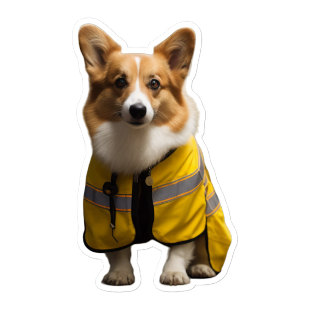Welsh Corgi Transit Operator Sticker 🐶 from Stickerfy.ai