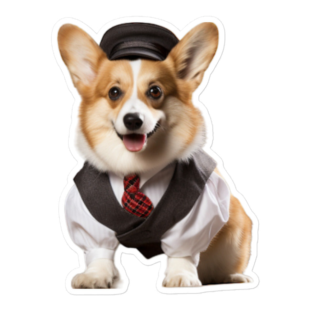 Welsh Corgi Transit Operator Sticker 🐶 from Stickerfy.ai