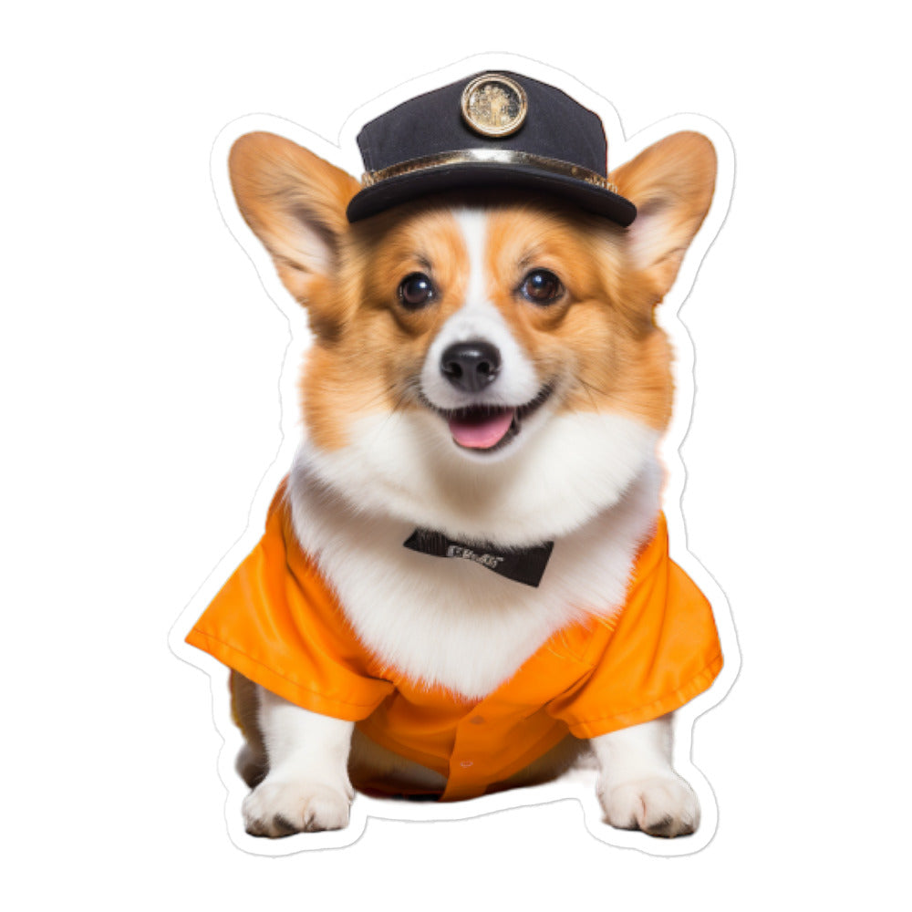 Welsh Corgi Transit Operator Sticker 🐶 from Stickerfy.ai