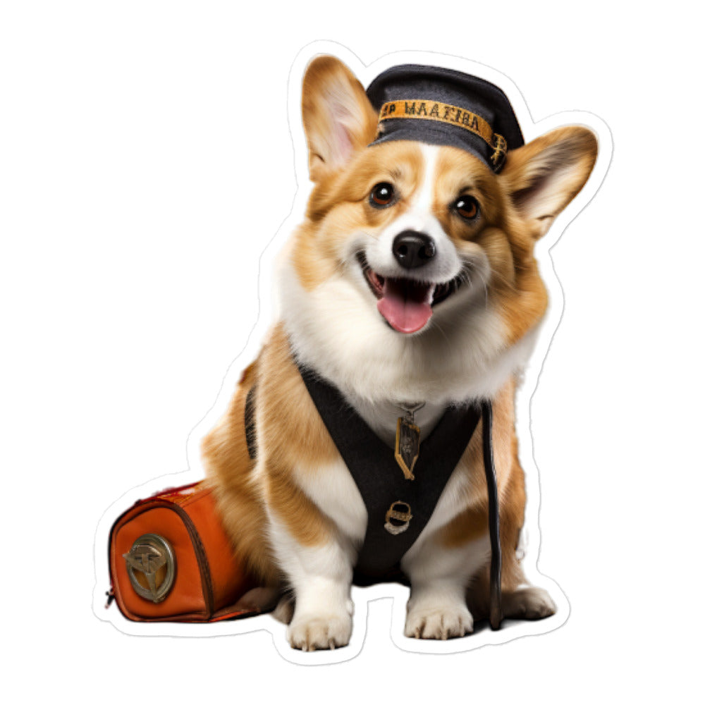 Welsh Corgi Transit Operator Sticker 🐶 from Stickerfy.ai