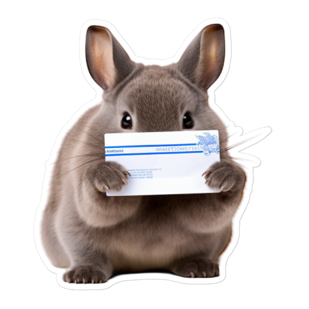 Netherland Dwarf Mail Carrier Bunny Sticker 🐰 from Stickerfy.ai